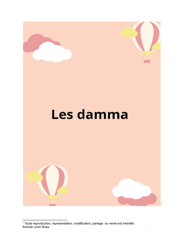 Apprendre les Damma en Arabe | PDF