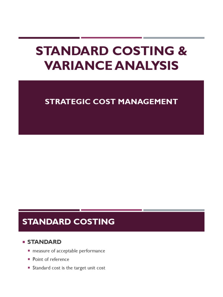 Standard Costing Variance Analysis | PDF | Cost Accounting | Labour Economics