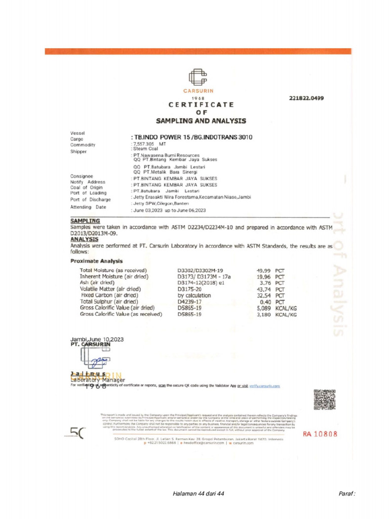 Coa NBR Gar42 | PDF