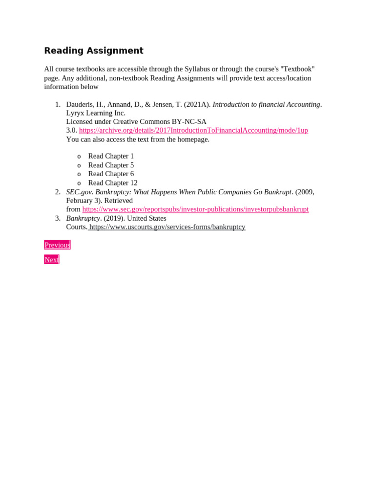 Week 1 Reading Assignment | PDF