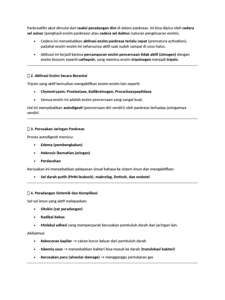 Pankreatitis Akut: Penyebab dan Komplikasi | PDF