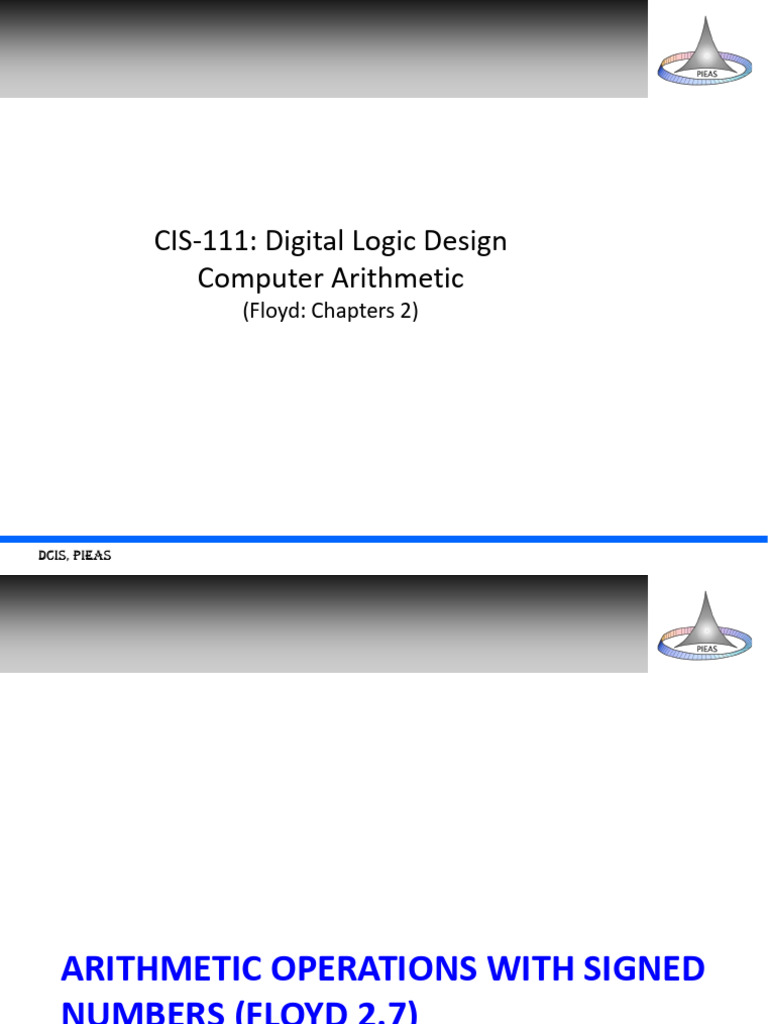 Lecture 08 Arithmatic SignedNo DLD 2023 | PDF | Ascii | Error Detection And Correction