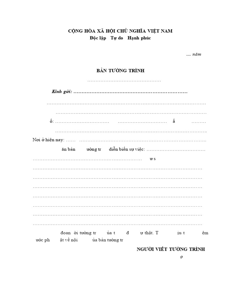 Mau Bien Ban Tuong Trinh | PDF