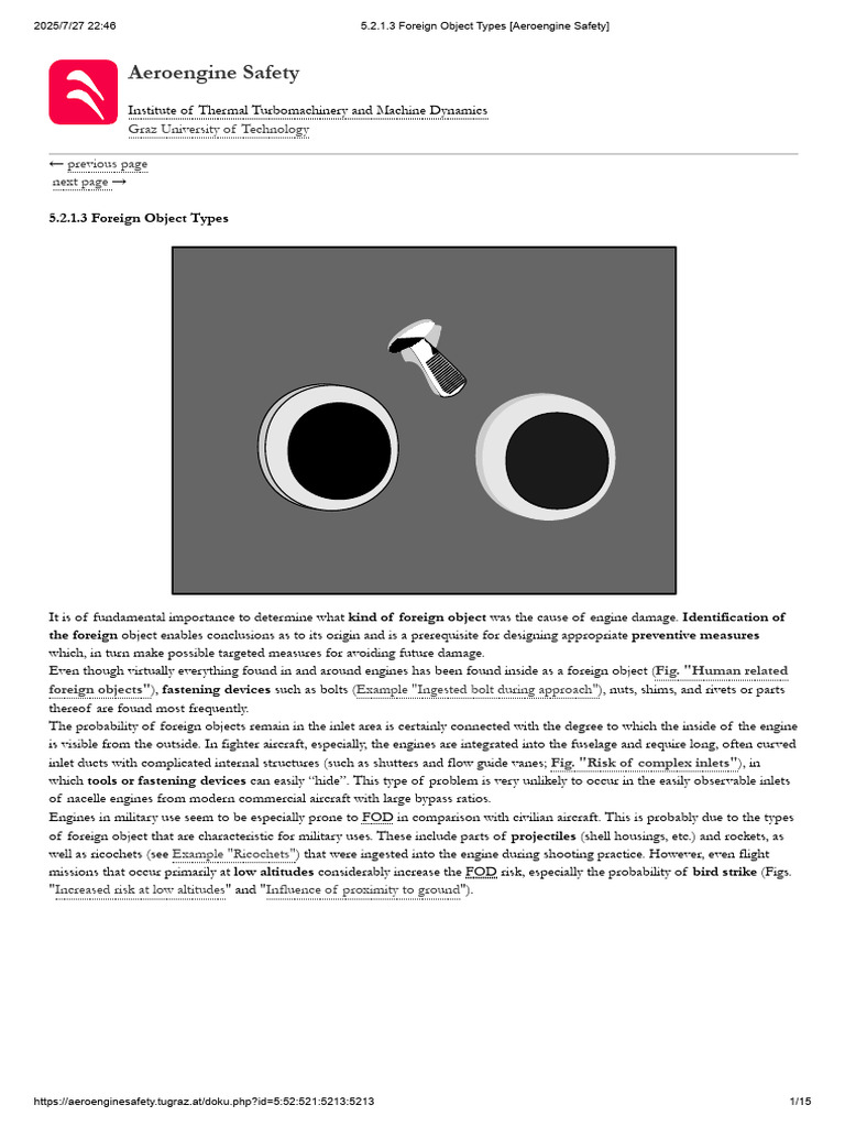 Foreign Object Damage in Aeroengines | PDF | Foreign Object Damage ...