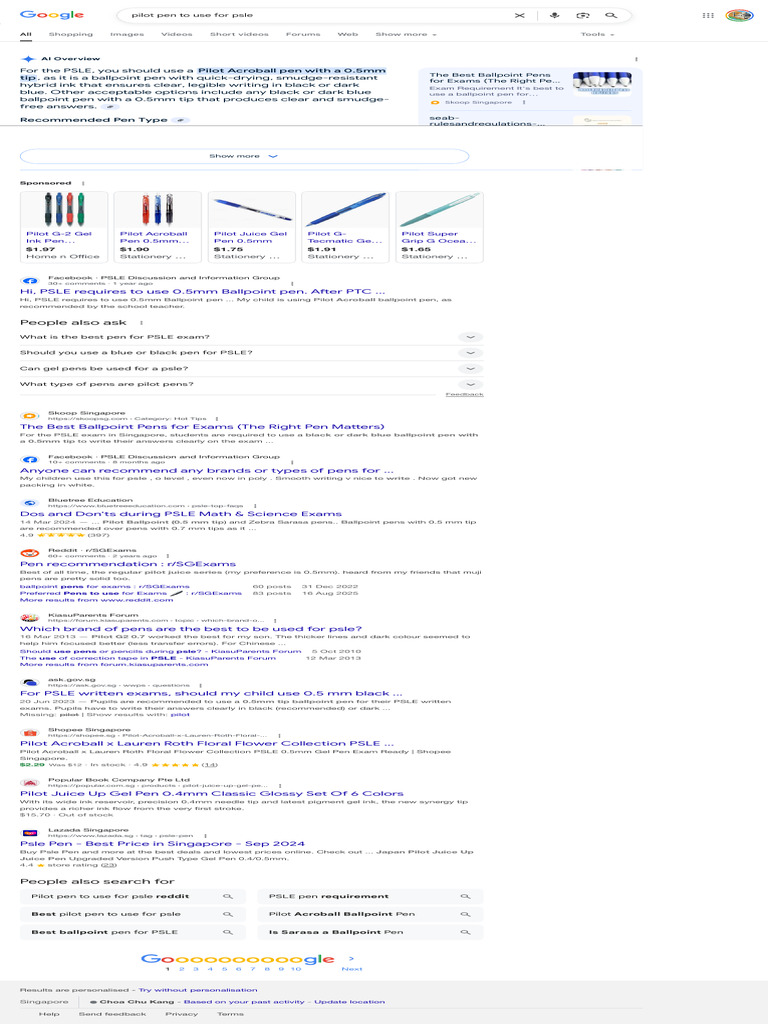 Pilot Pen To Use For Psle - Google Search | PDF | Pen | Portable Tools