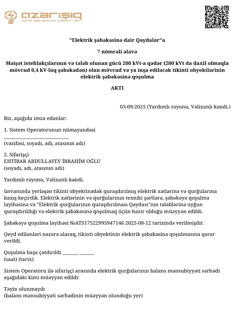 Qoşulma Aktı | PDF