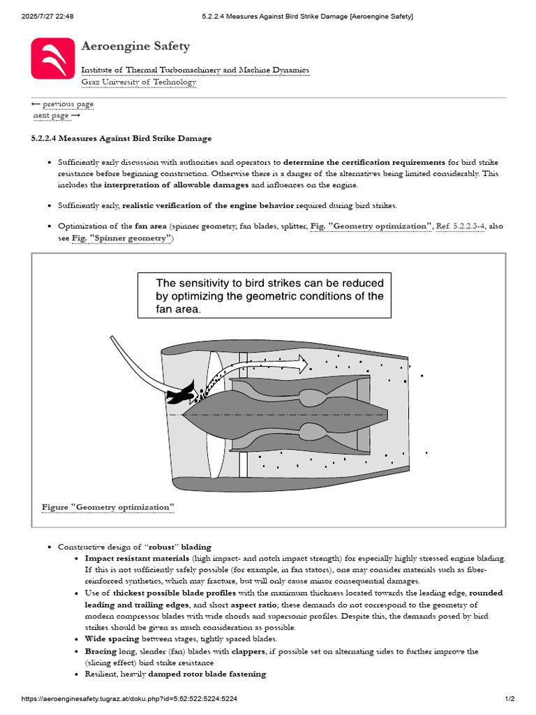 Bird Strike Damage Mitigation Strategies | PDF | Bearing (Mechanical ...