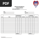 Ot Form | PDF