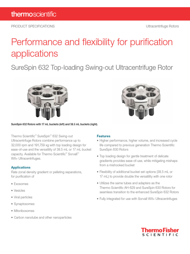 SureSpin632 Rotors Product Spec Sheet DSCFGSURESPIN EN | PDF | Materials Science