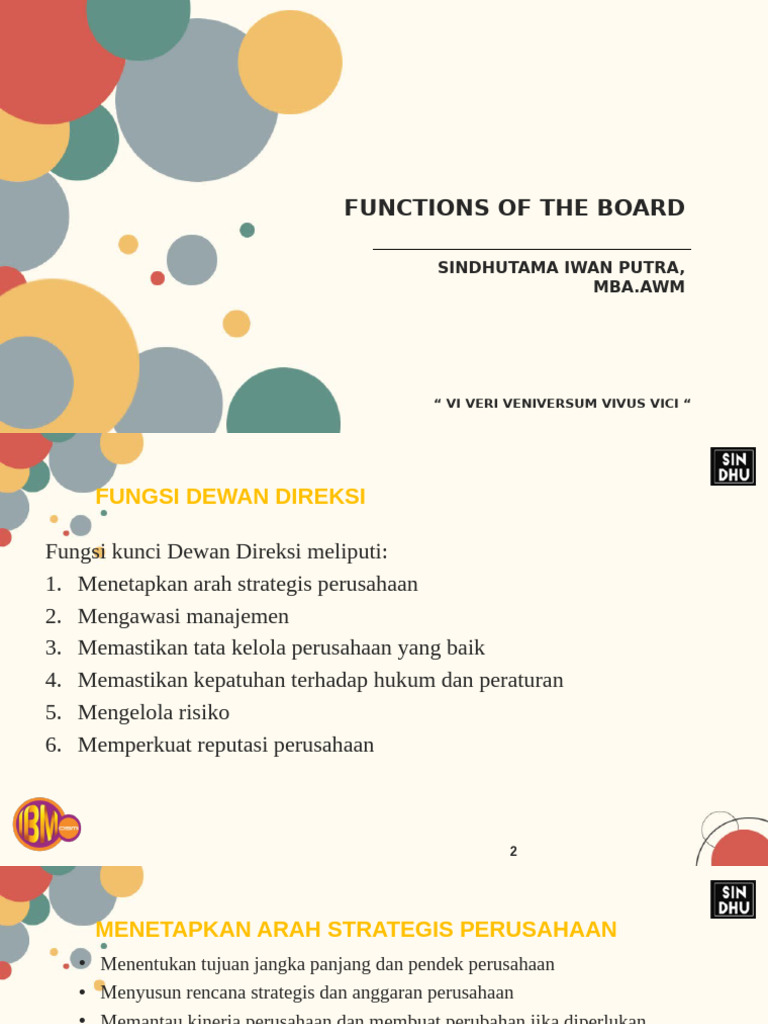 Function of The Board | PDF