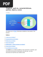 Estructura y partes del tríptico | PDF