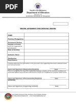 Local Travel Order for April 2025 | PDF