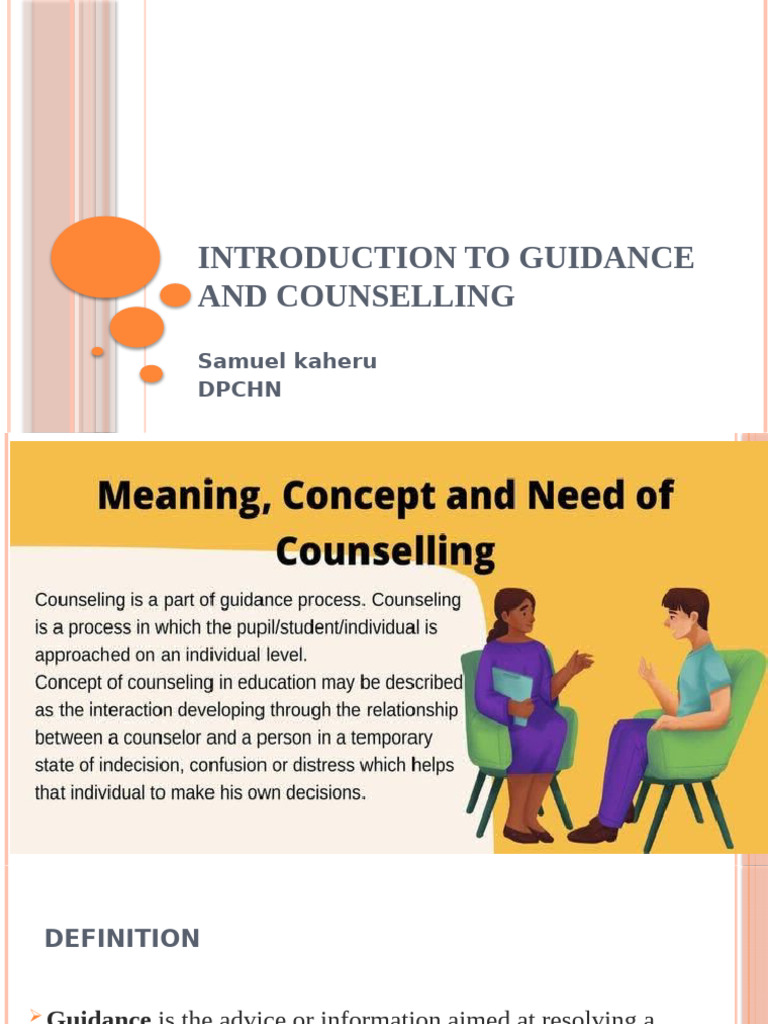 Guidance and Counselling Overview | PDF | Communication | Psychotherapy