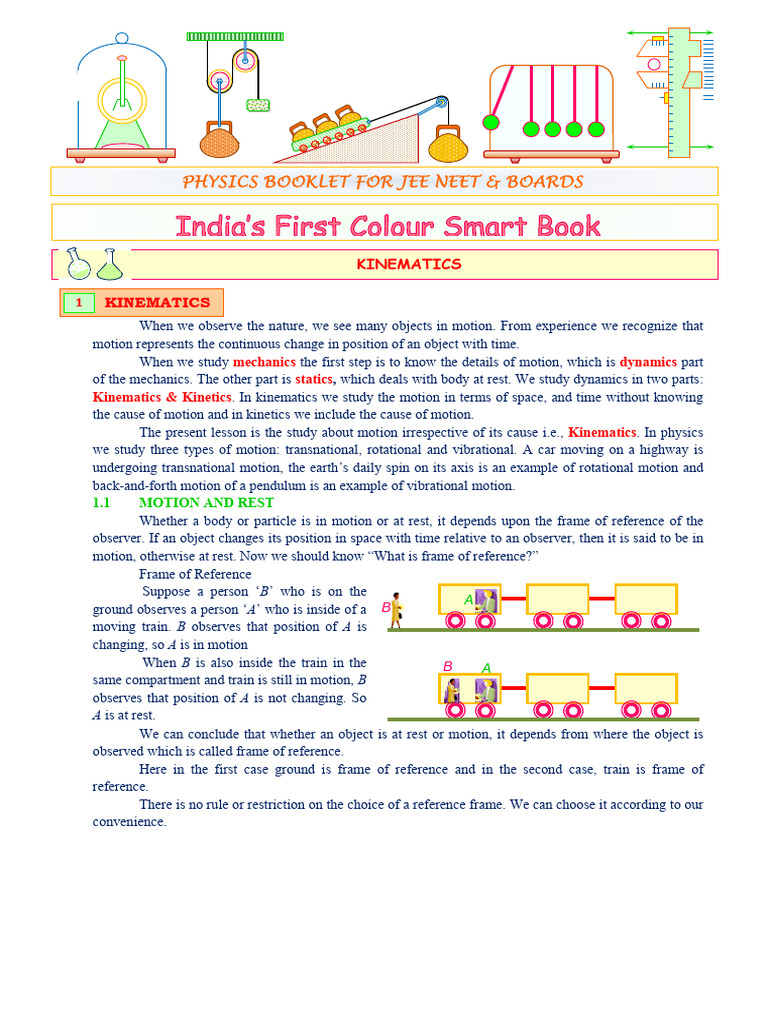 Chapter 3 Kinematics (Motion in A Straight Line, Motion in A Plane) | PDF | Acceleration | Velocity