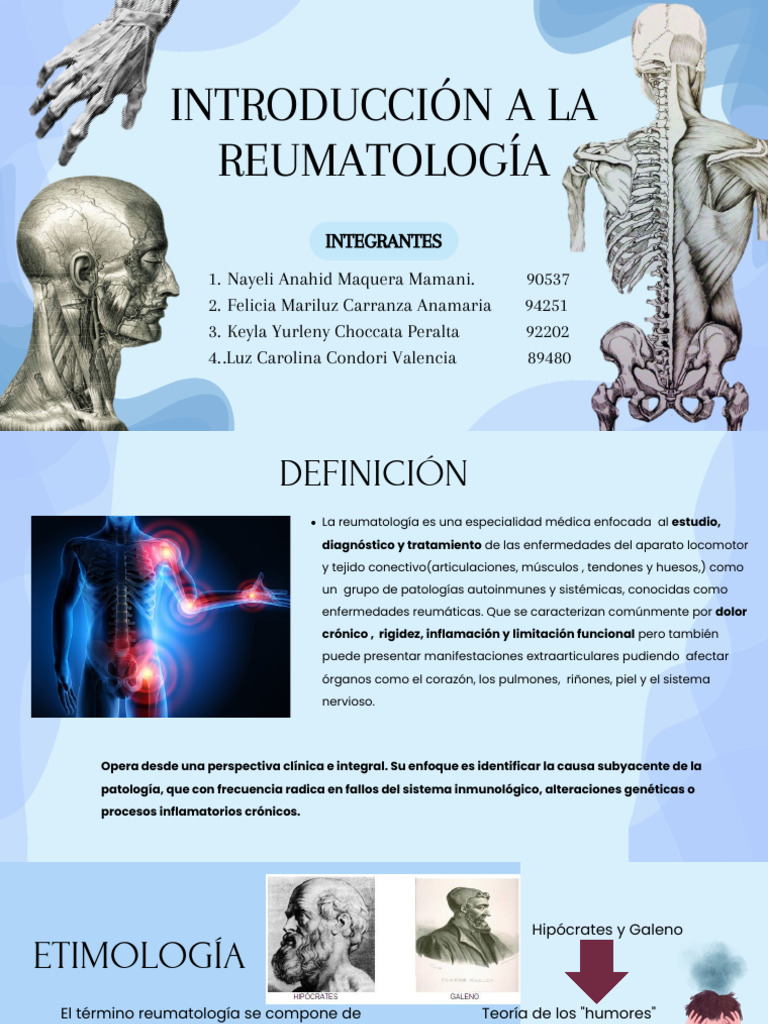 Definición y Etimología de Reumatología | PDF | Artritis Reumatoide | Hueso