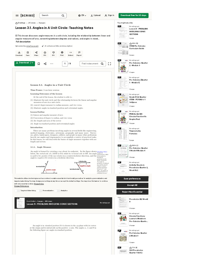 WWW Scribd Com Document 488332654 Module 1 FT... | PDF | Angle ...