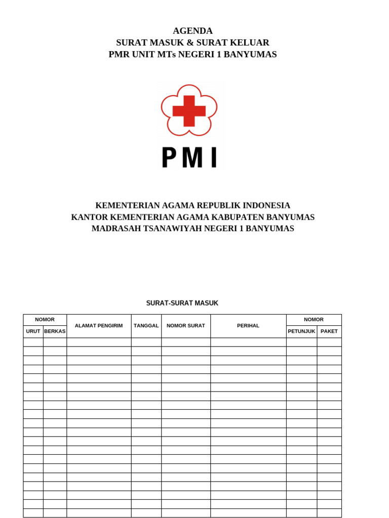 Buku Surat Masuk Keluar | PDF