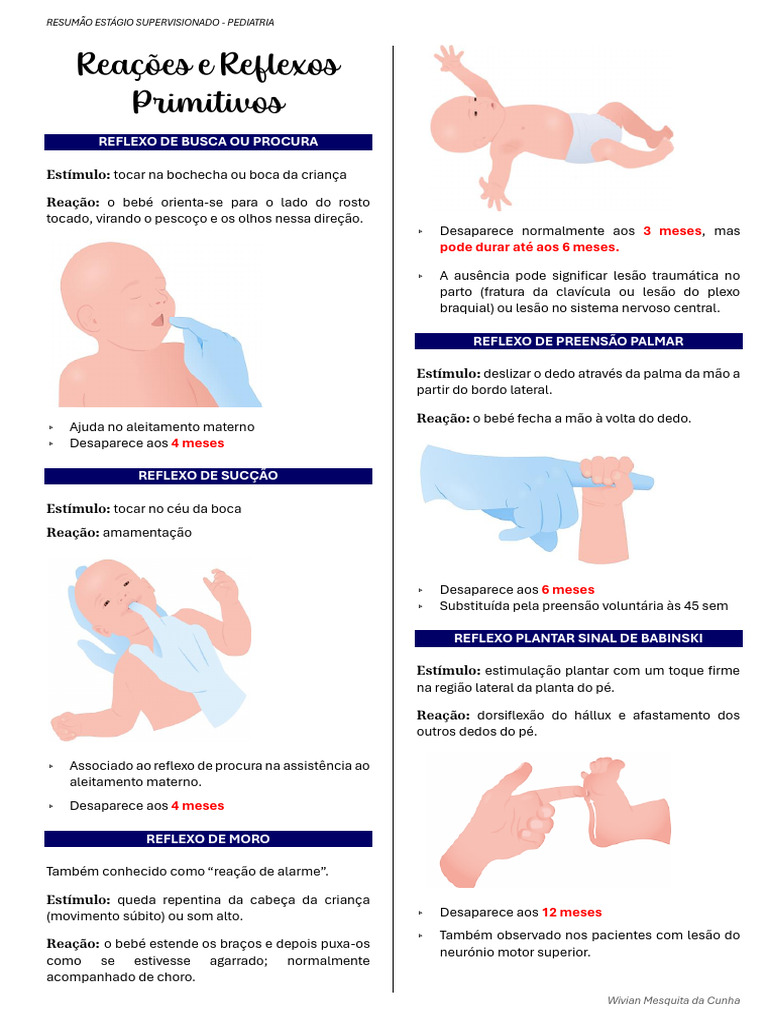 Reflexos Primitivos em Bebês: Guia Completo | PDF | Estímulo ...