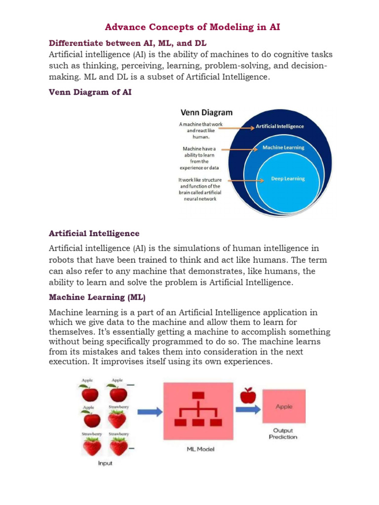 Class 10 Advanced AI Modeling Concepts | PDF | Deep Learning | Machine ...