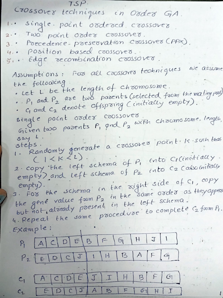 Genetic Algorithm Crossover Techniques | PDF