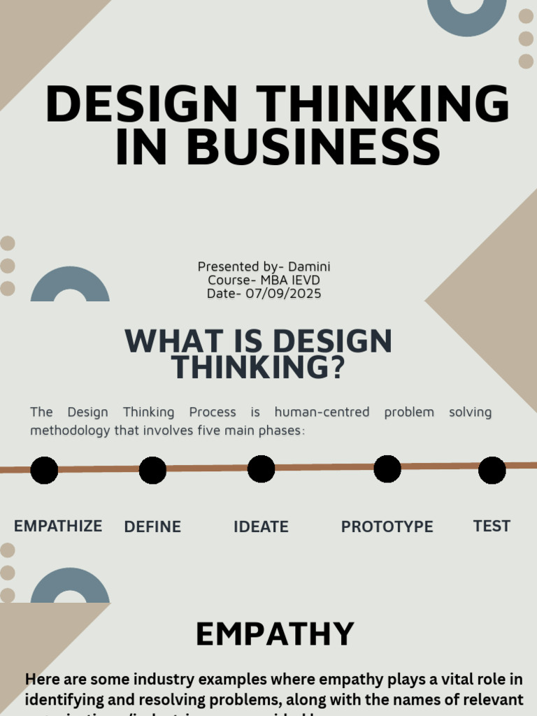 Design Thinking in Business Strategies | PDF | Empathy | Design Thinking