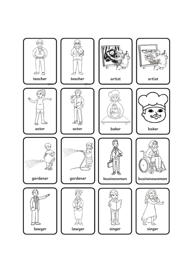 Flashcards Occupations | PDF