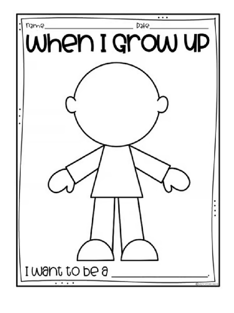 When I Grow Up Activity | PDF