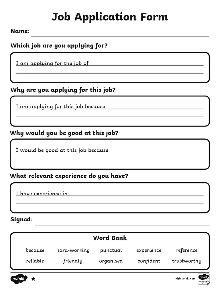 T T 2547623 Ks1 Differentiated Job Application Writing Frames Ver 3 | PDF