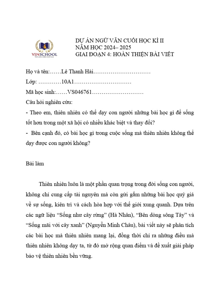 K10. GPHT Giai Doan 4 - Hai - 10a1 | PDF