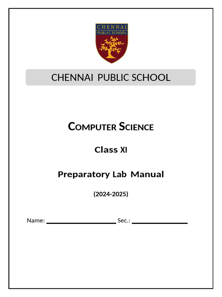 Class XI Computer Science Lab Manual | PDF | Fahrenheit | String (Computer Science)