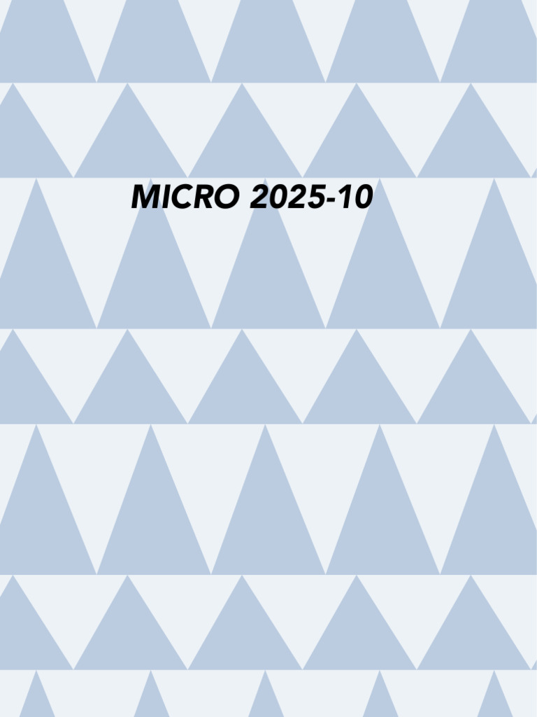 Micro 2025 - 10 | PDF