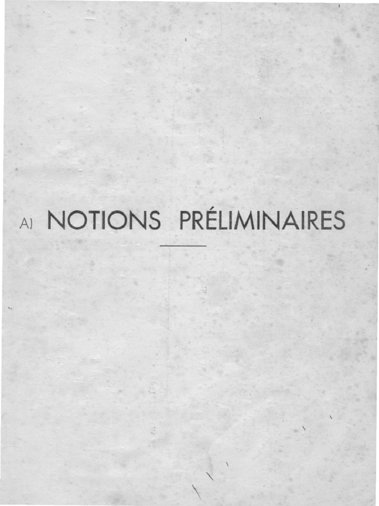 A - Chapitre 1 - Notion Préliminaires | PDF