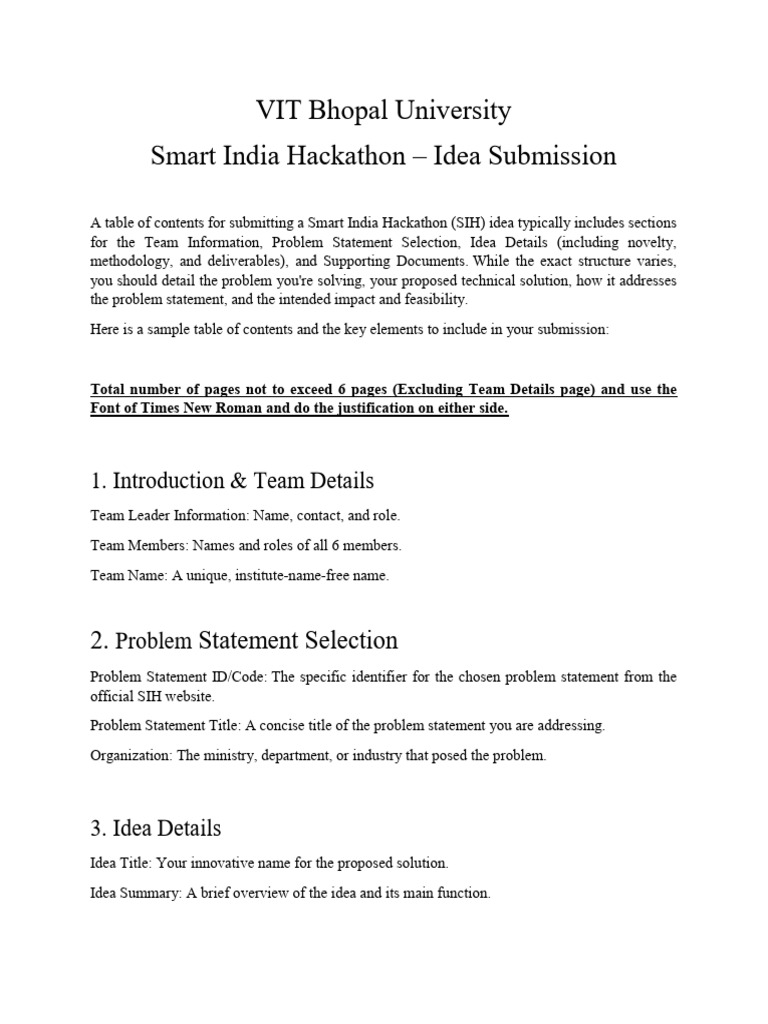Idea Submission Format | PDF | Prototype | Methodology