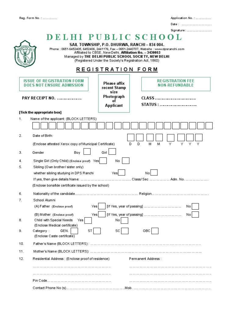 Dps Prep Form | Download Free PDF | University And College Admission ...