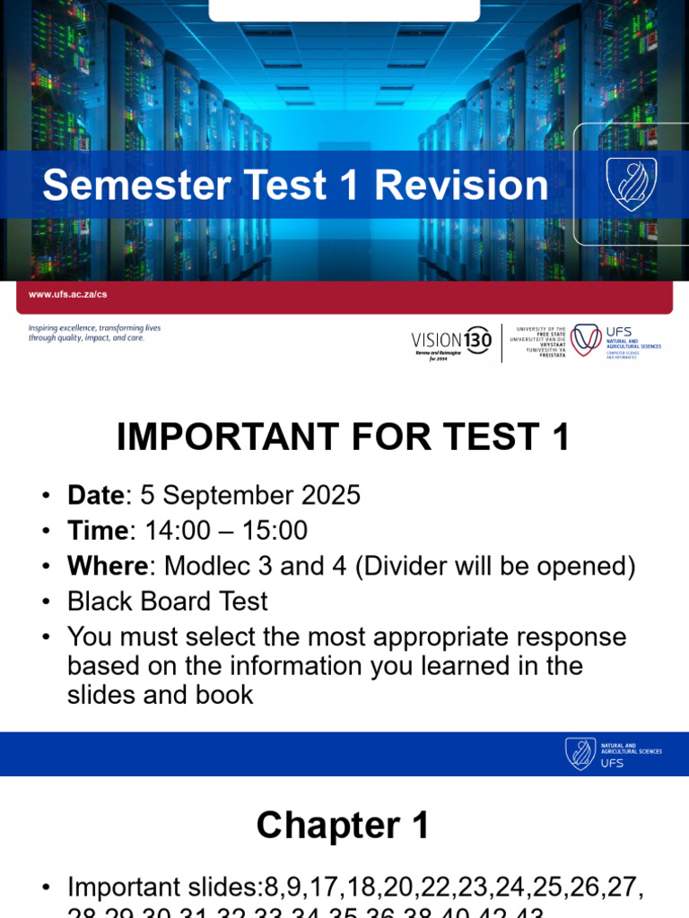 Semester Test 1 Revision | PDF