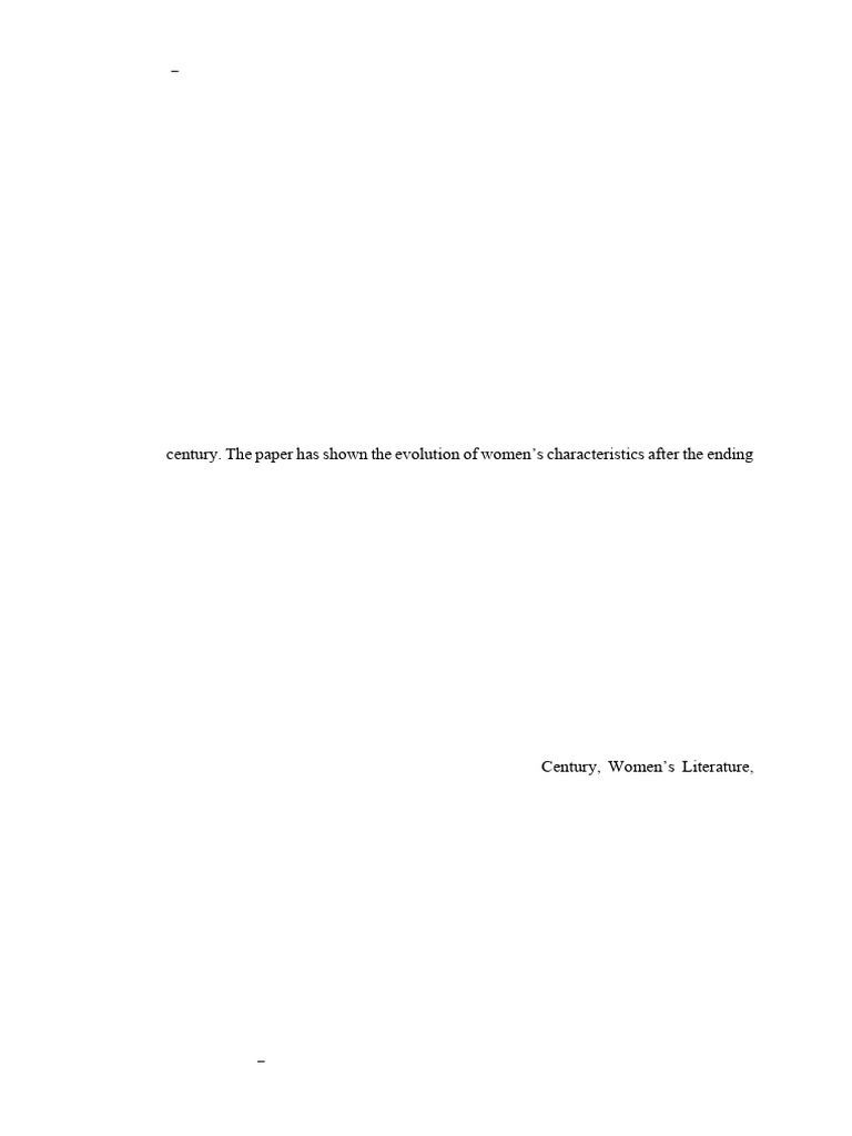 Women in 20th Century Literature | PDF | Feminism | Gender Studies