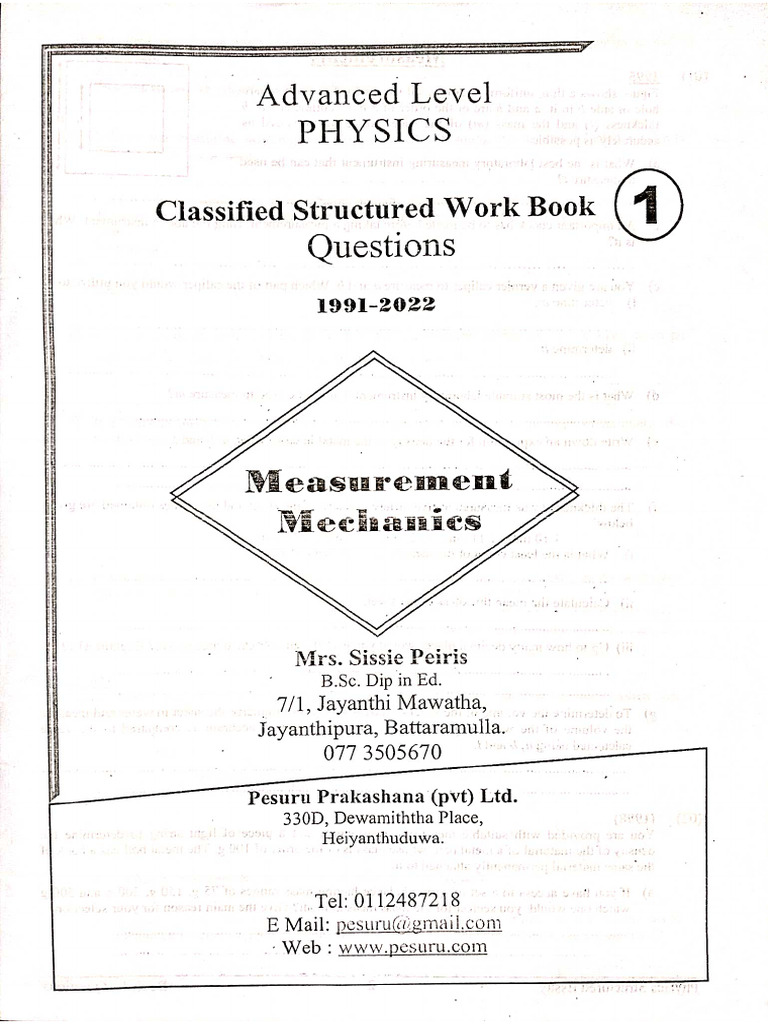 Pesuru (91 22) Phy EM Book1 SEQ | PDF
