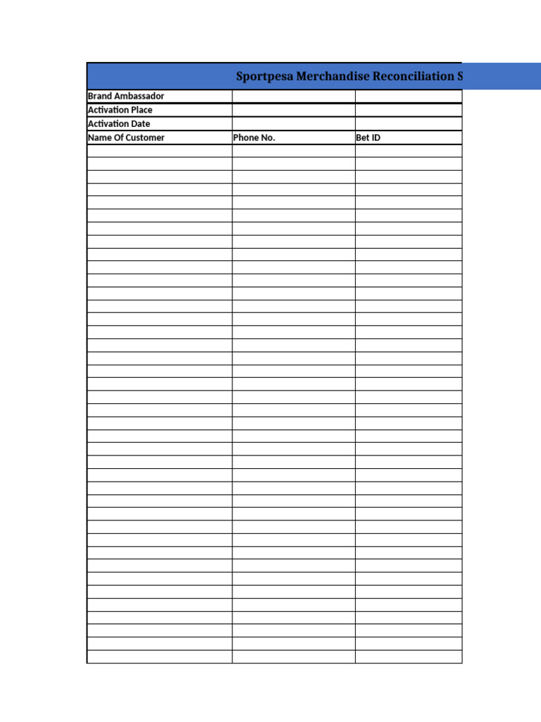 Sportpesa Recon Sheet | PDF