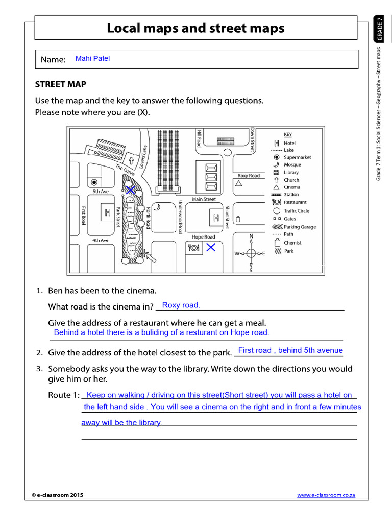 Local Maps and Street Maps Geo GR 7 t1 Mahi Patel 2 | PDF