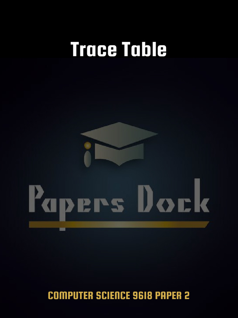 Trace Table | PDF