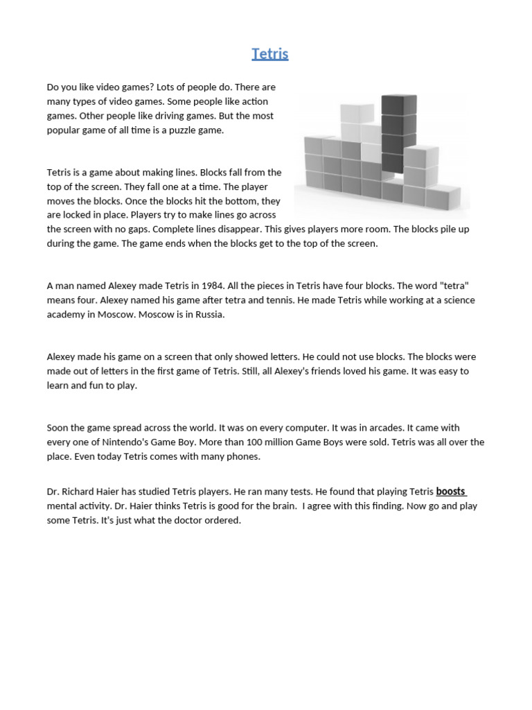 Tetris | PDF | Computer Art | Video Game Franchises