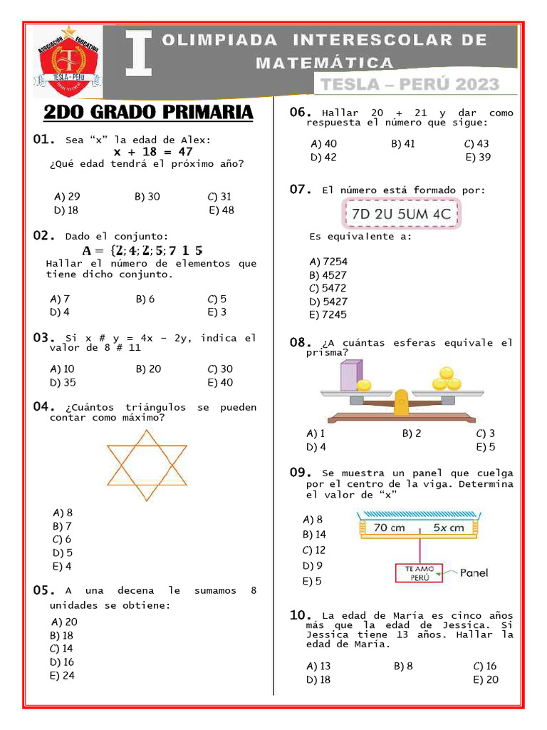 2do Primaria - Concurso | PDF