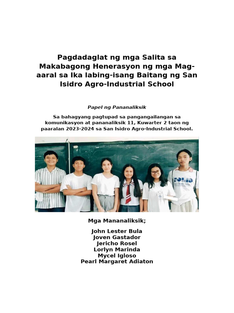 Pananaliksik Group 3 2 1 | PDF