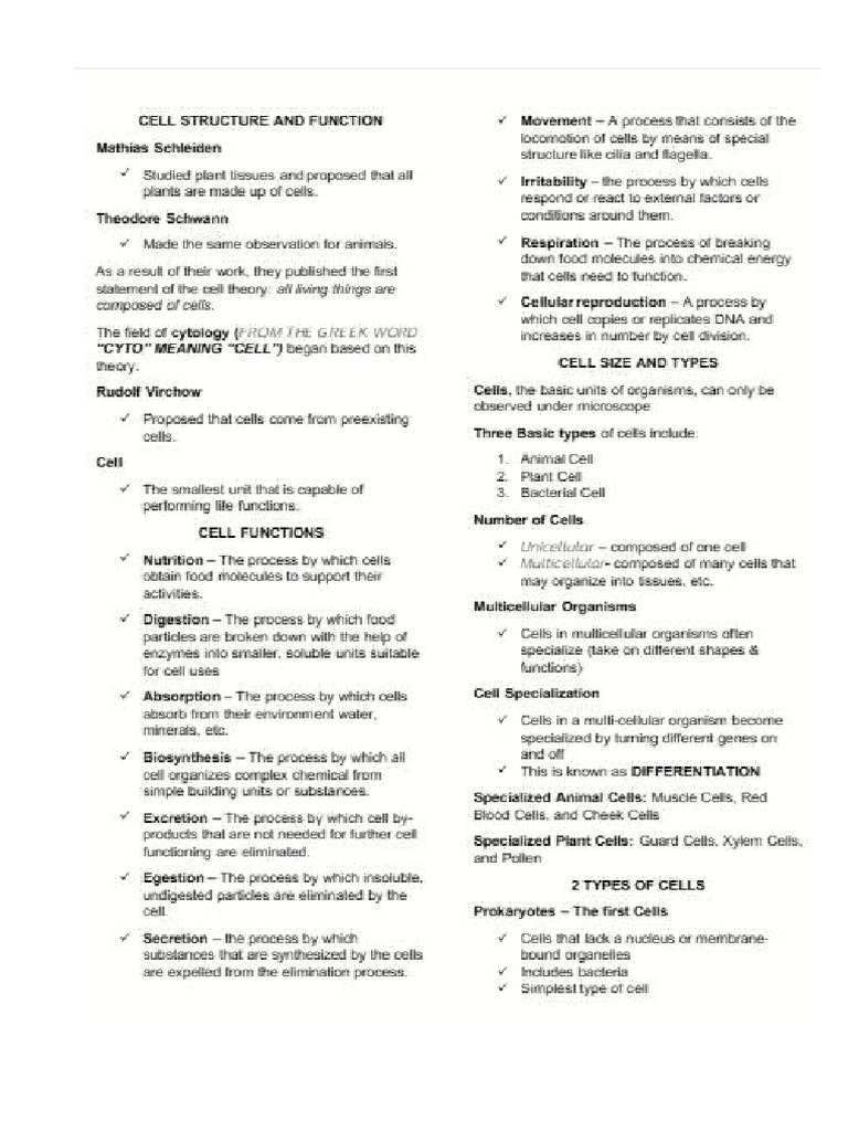 Cells | PDF