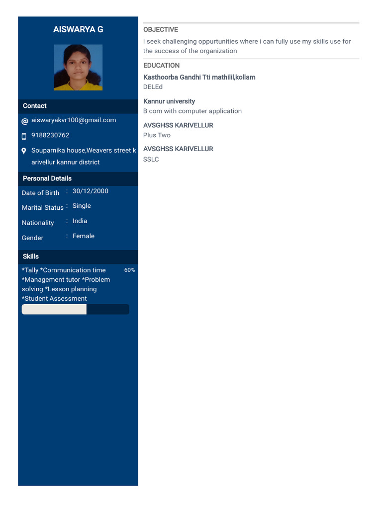 Intelligent CV Document | PDF