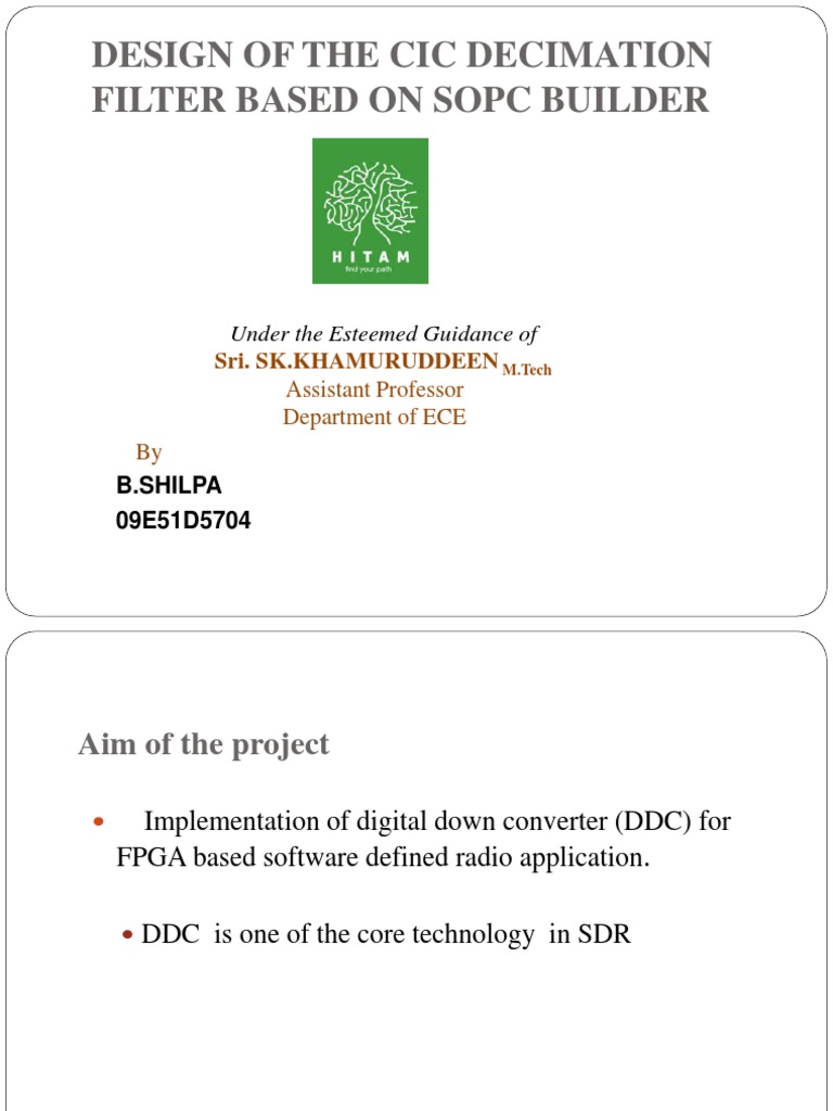 Design of The Cic Decimation Filter Based On Sopc Builder | Download Free PDF | Software Defined ...