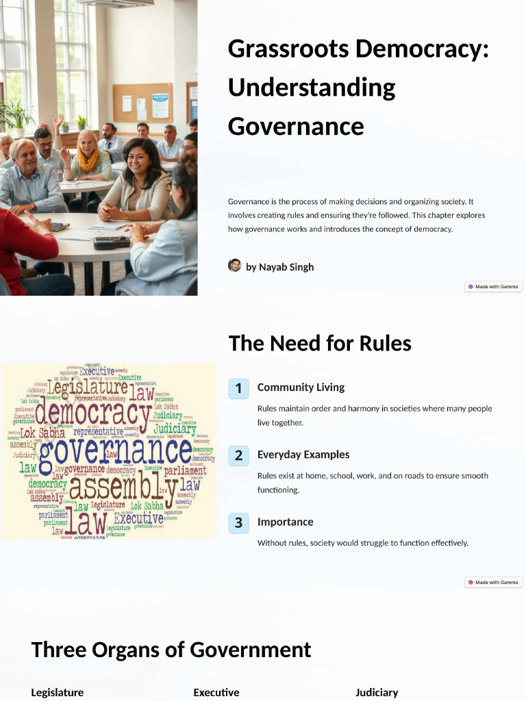 Governance Class 6 | PDF