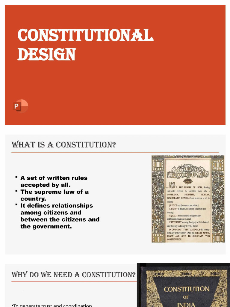 Constitutional Design, Class 9th | PDF