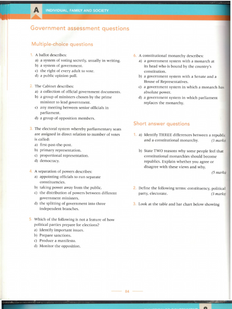 Social Studies For CSEC PG 84 & 85 | PDF