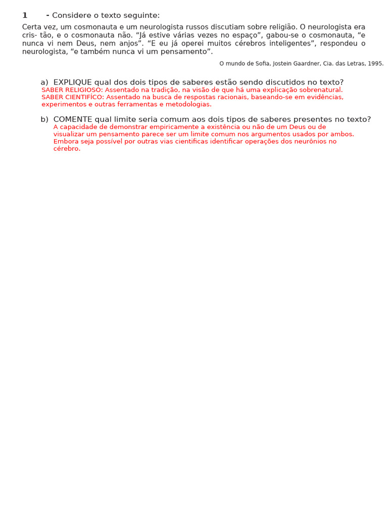 Saber Religioso vs Científico: Limites e Diálogo | PDF